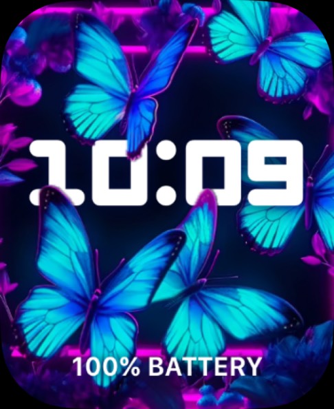 NEON BUTTERFLY • WatchMaker: the world's largest watch face platform