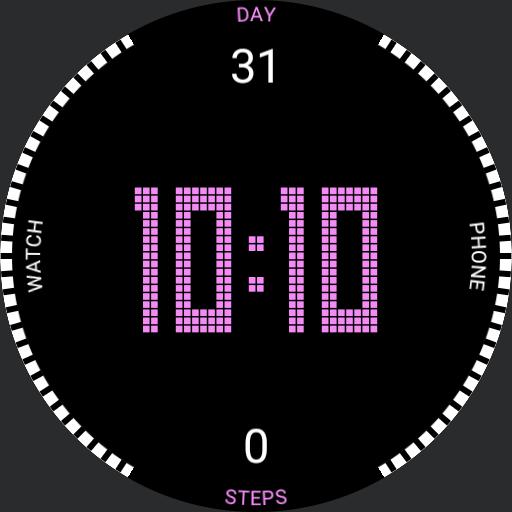 Digital M4 pink • WatchMaker: the world's largest watch face platform