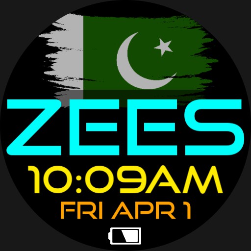 ZEES Pakistani Flag 3 • WatchMaker: the world's largest watch face platform