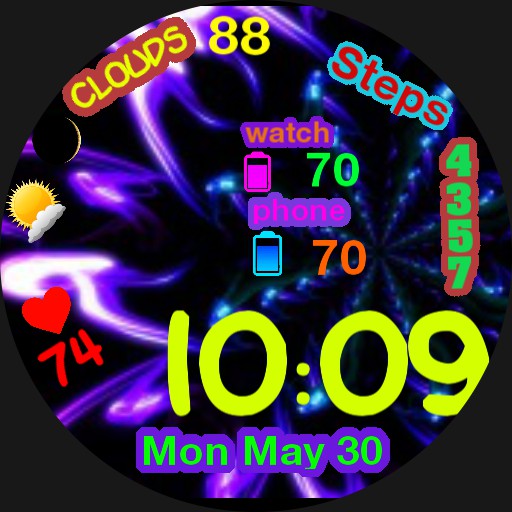 purple lights • WatchMaker: the world's largest watch face platform