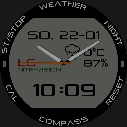 LG Nite-Vision Compass Weather Stopwatch Calendar Lua Calc • WatchMaker ...