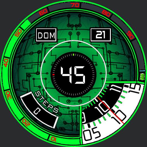 Green Circuit Watch • WatchMaker: the world's largest watch face platform