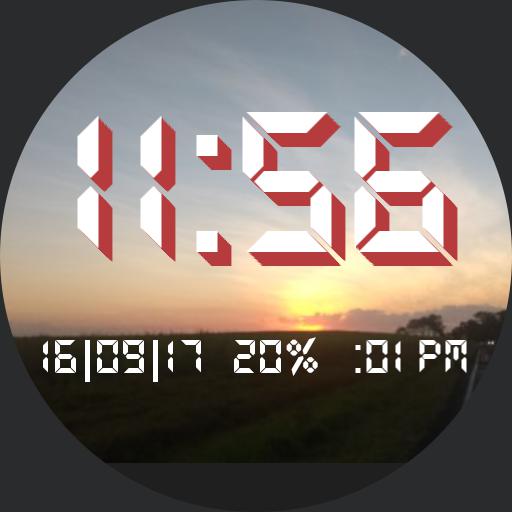 Simple digital sunset • WatchMaker: the world's largest watch face platform