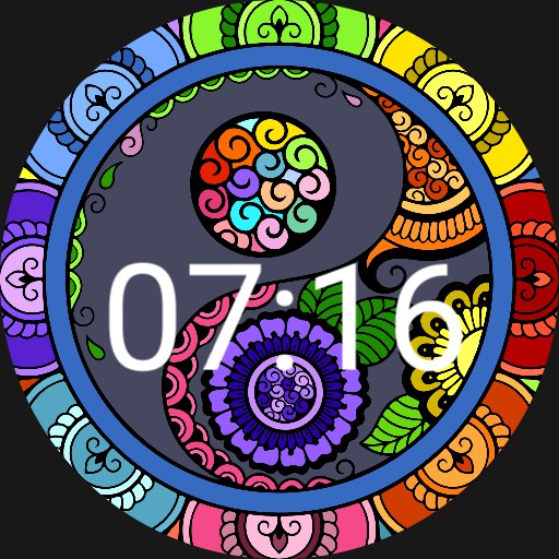 Bright and Colorful ying yang watch face • WatchMaker: the world's ...