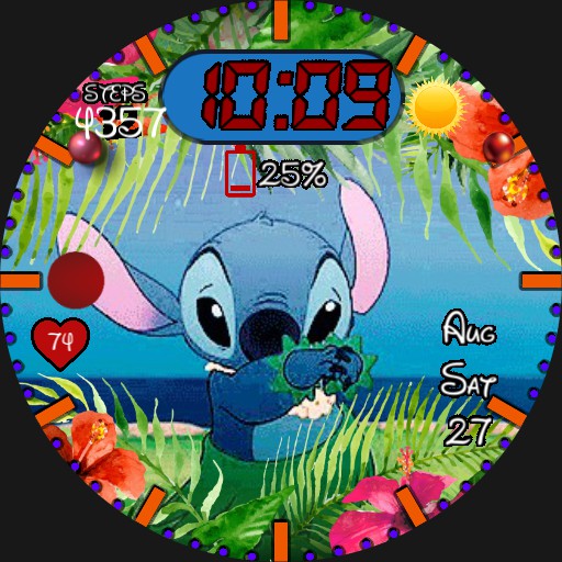 Animated Stitch • WatchMaker: the world's largest watch face platform