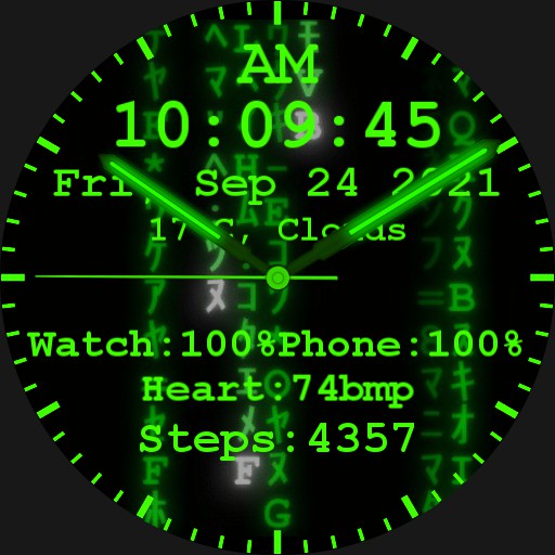 Matrix Rain • WatchMaker: the world's largest watch face platform