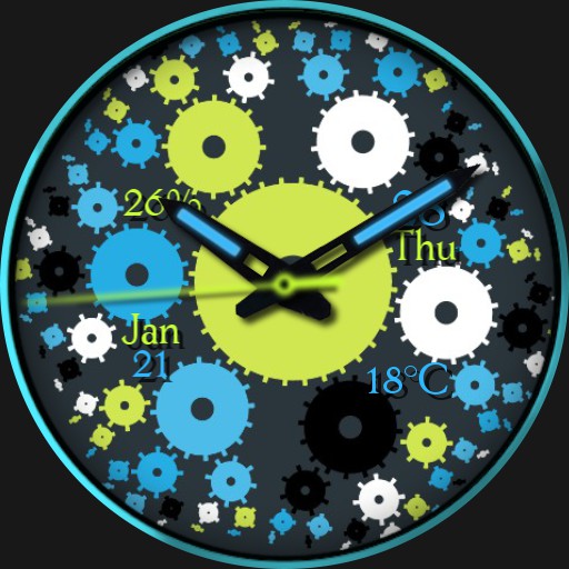 Animated Cogs • WatchMaker: the world's largest watch face platform