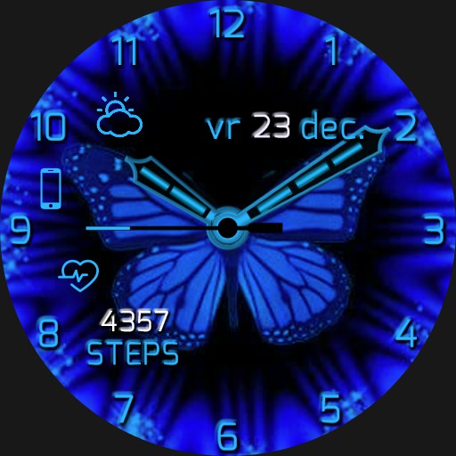 brit blue butterfly • WatchMaker: the world's largest watch face platform