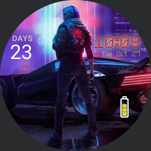 cyberpunk countdown • WatchMaker: the world's largest watch face platform