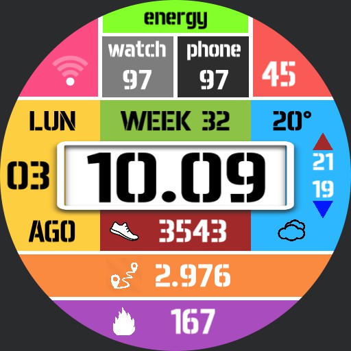 Tke 165 Colors • WatchMaker: the world's largest watch face platform