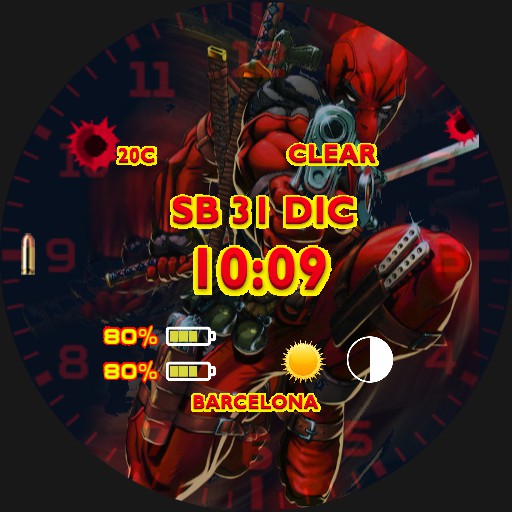 Deadpool 3.0 • WatchMaker: the world's largest watch face platform