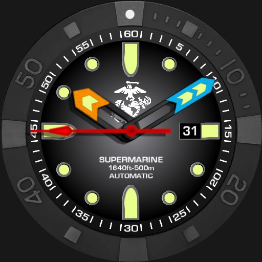 Brute SUPERMARINE USMC Marines Military Diver Watch Colours ...
