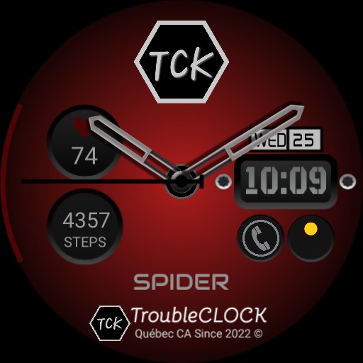 TroubleClock Red Spider • WatchMaker: the world's largest watch face ...