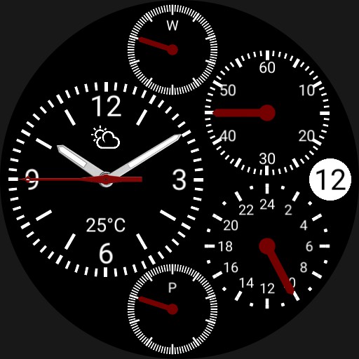 Five dial watch with low pixel version • WatchMaker: the world's ...