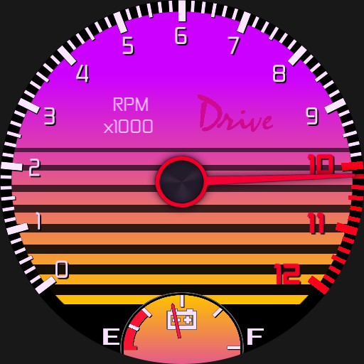 RetroWave Tachometer • WatchMaker: the world's largest watch face platform