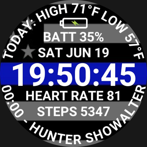 Big Blue Line • WatchMaker: the world's largest watch face platform