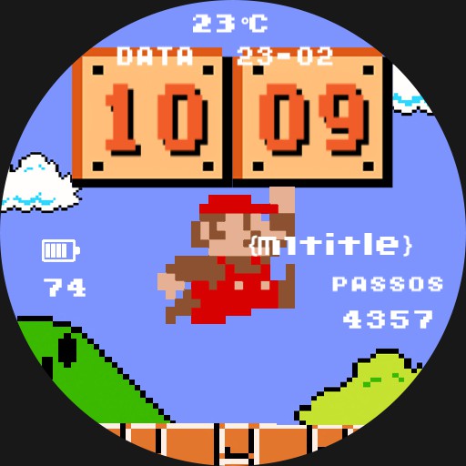 Mario Bros Watchface com Som e XDRIP v2 • WatchMaker: the world's ...