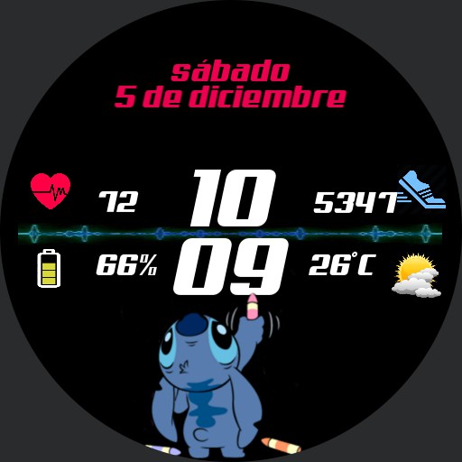 Stitch Watch • WatchMaker: the world's largest watch face platform