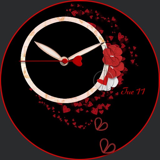 Red Hearts n Floral • WatchMaker: the world's largest watch face platform