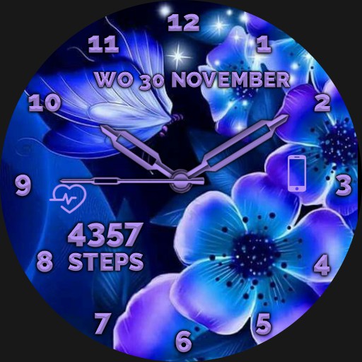 brit blue butterfly • WatchMaker: the world's largest watch face platform