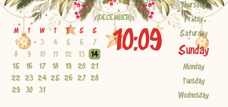 Christmas month - widgetopia homescreen widgets for iPhone / iPad / Android